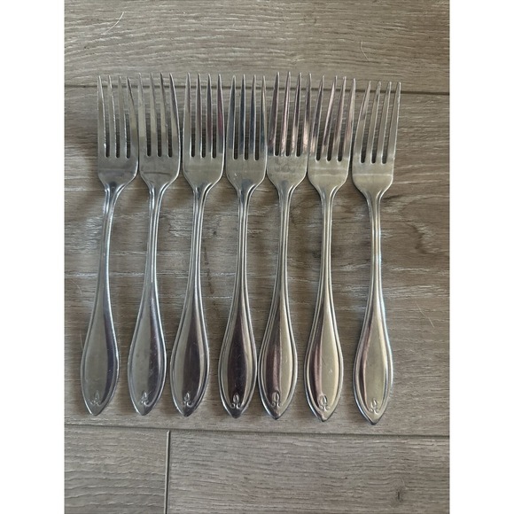 Oneida | Dining | 7 Oneida Temple Stainless Flatware Salad Fork ...